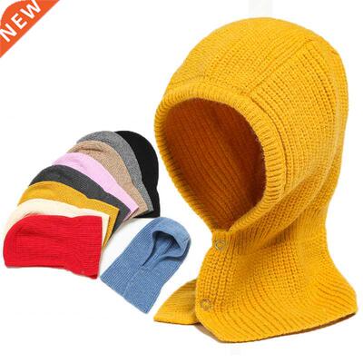 2021 Women Knitted Cotton Cap Scarf Luxury Winter Warm Outdo