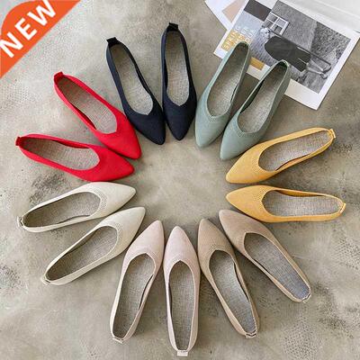 2022 Fashion Breathable Stretch Fabric Ballet Flats Women Me