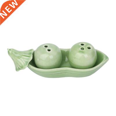 Unique Design Seasoning Can Two Peas in Pod Ceramic Salt Pep