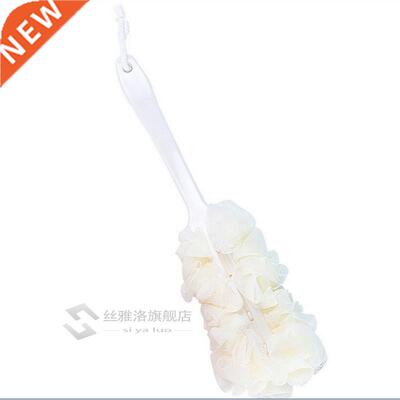 43cm Long Handle Natural Loofah Bath Back Brush Scrub Sponge