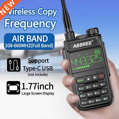 ABBREE AR-518 108-660MHz Air Band Walkie Talkie Wireless Cop