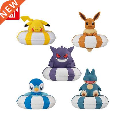 Bandai Genuine Gashapon Pokemon Swimming Ring Pikachu Eevee