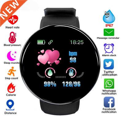 New Smart Watch Men Women Smart Bracelet LED D18 Smartwatch