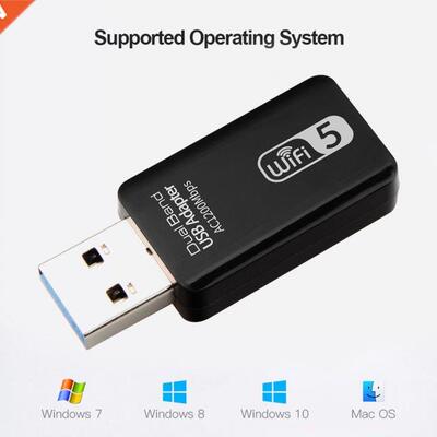1200Mbps USB Wf Network Card Adapter 2.4G/5G Dual-Band Wr