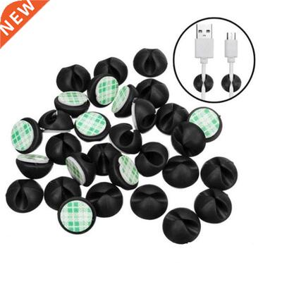 20PCS Cable Organizer Silicone USB Cable Winder Desktop Tidy
