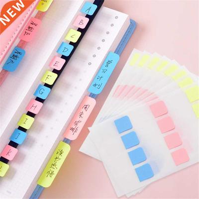 8/10sheets Candy Color Index Stickers Self Adhesive Categori