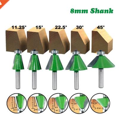 Convenient 8mm Shank Chamfer Router Bit 5 Pcs Edge Forming M