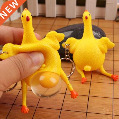 1pcs Funny Gadgets Novelty Antistress Squeeze Chicken Laying