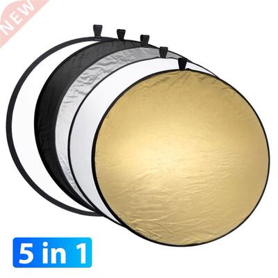 5 in 1 80cm Collapsible Portable Light Reflector Round Photo