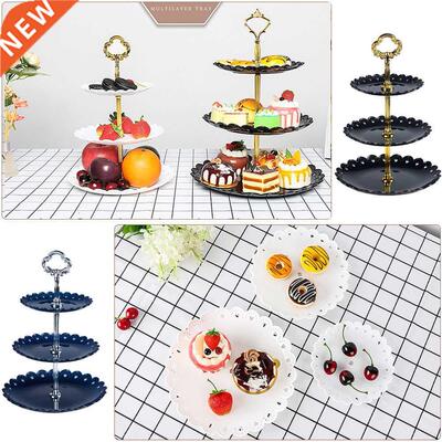 3 Tier Plastic Fruit Plate Cake Stand irthday Party Decor A