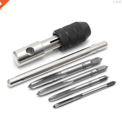 5 Pcs T Type Hand Screw Thread Taps Drill Kit M M4 M5 M6 Se