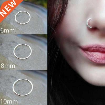 Steel Thin Small Nose Ring Hoop Cartilage Piercing Studs San