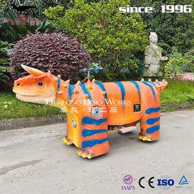 新品亲子恐龙电动跑跑车广场公园仿真动物坐骑牛龙电瓶小车.