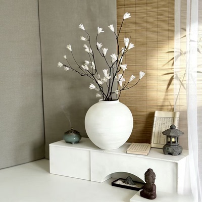 山野艺墅玉兰花香椿果干树枝天然风干花枝禅意侘寂风客厅装饰摆设