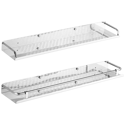 卫生间洗漱台用品浴室单层加宽置物架免打孔收纳架厕所壁挂2030cm
