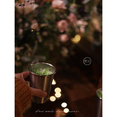 《绿晶石》露营风不锈钢香薰蜡烛礼物果冻蜡fourmealsfourseasons