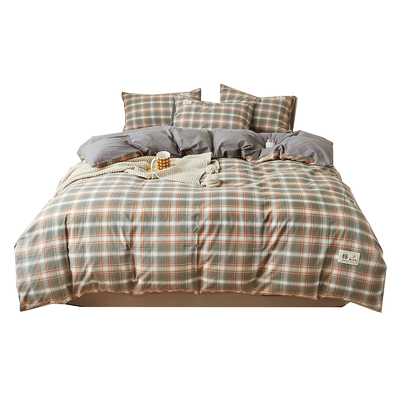 良品纯棉水洗棉被套被罩单件