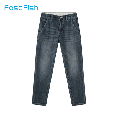 快鱼男2026年春季新款百搭显瘦休闲直筒牛仔裤舒适弹力牛仔长裤