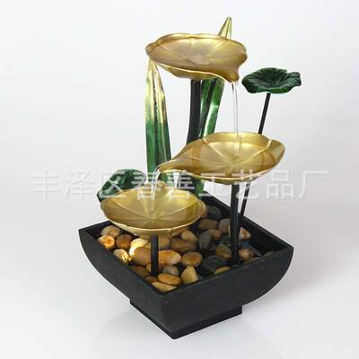 home decor办公室摆件电视购物铁艺流水摆件喷泉风水摆件代发