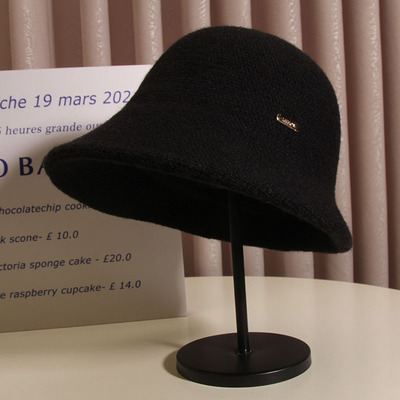 韩版针织渔夫帽加厚保暖休闲盆帽