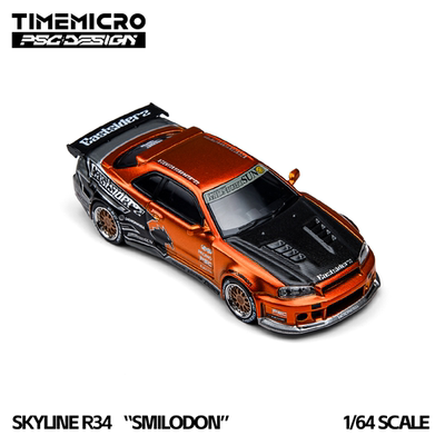 壹号站台|TM1:64 尼桑 R34 Eastsiderz 致敬款 仿真合金模型摆件