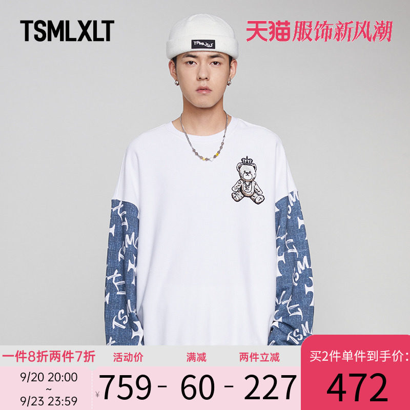 TSMLXLT TT Bear系列潮牌时尚百搭男女同款圆领卫衣_虎窝淘