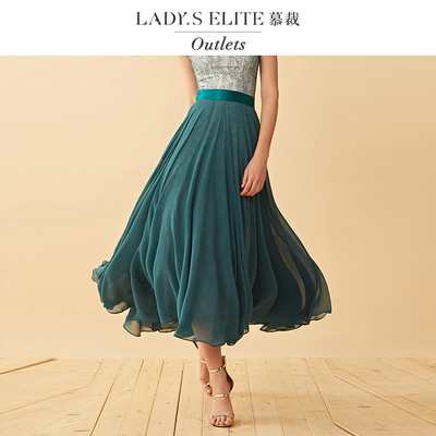 慕裁2025新款法式复古气质显瘦百褶半身裙女高级感小众设计感