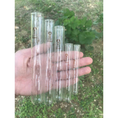 玻璃圆底刻度试管圆底带刻度5ml/10ml/15ml/20ml毫升高硼硅材质耐