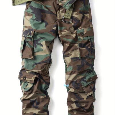 Camo Cargo Pants 280g Camo men's Casual Cargo Pants 1pc跨境