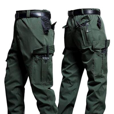 2pcs n's Camo Cargo Pants Multi Pocket Design for Hiking
