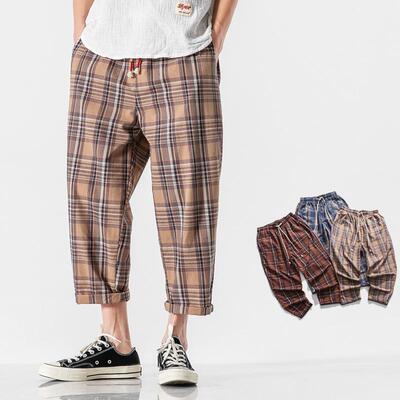 H 74733 Chinese style linen wide leg pants 中国风棉麻宽松阔