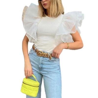 H 68473 Sheer Layered Bodysuit 修身连体衣