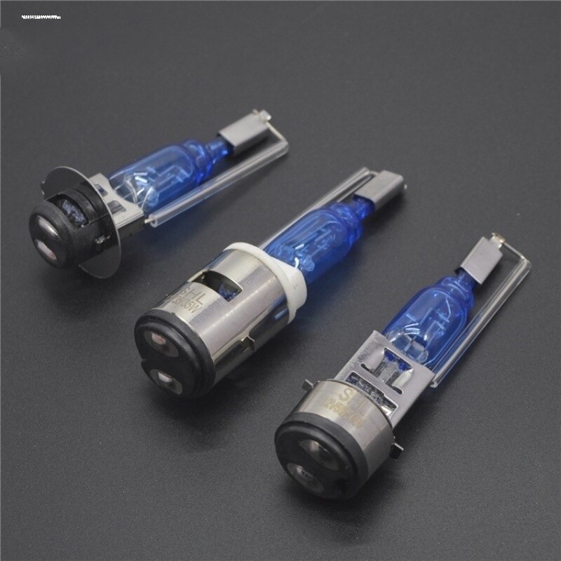 摩托车电动车12V35W石栏氙气灯泡 改装灯泡单双爪三爪前大灯灯泡