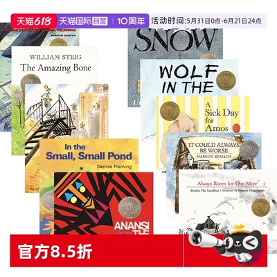 【自营】Caldecott Award Winners 凯迪克大奖绘本10册袋装 启蒙读物 经典绘本英文原版进口 儿童情商启蒙 英语读物