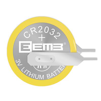 CR2032纽扣电池3V带焊片焊脚引脚直插PBN2锂锰电池厂家直销