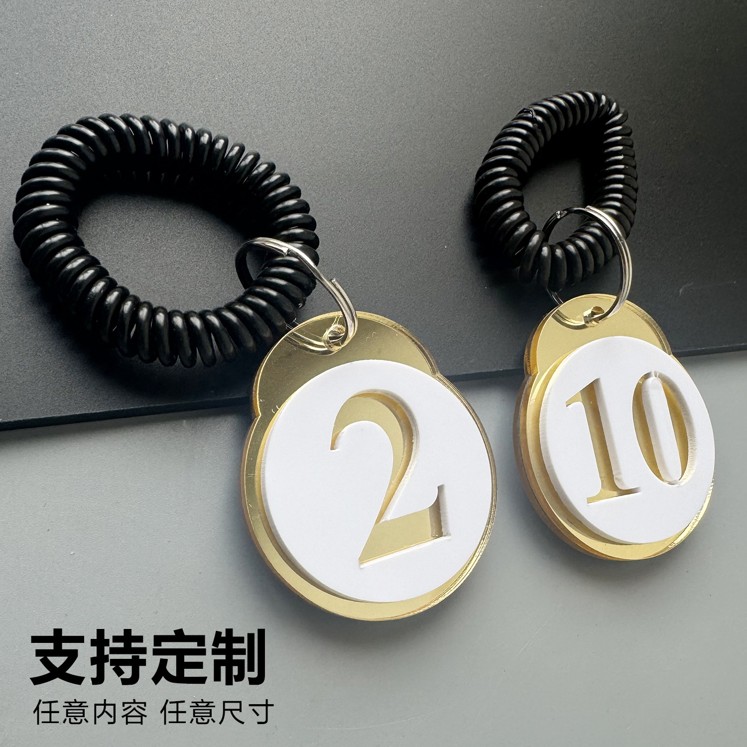新款亚克力双面金色储物柜号码牌贴柜子数字手牌编号寄存牌桑拿更衣柜号码牌存包柜游泳浴室鞋柜衣柜编号牌