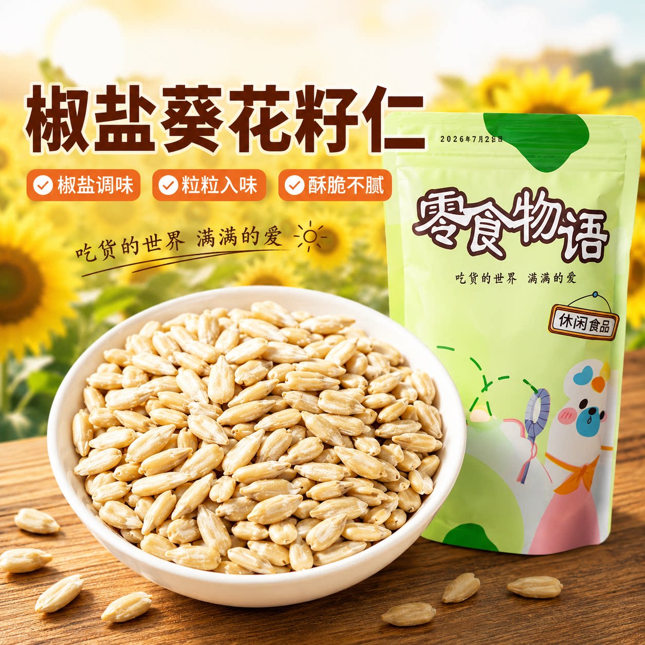 葵花籽瓜子仁袋装新货椒盐原味炒熟生葵花籽仁商用月饼馅烘焙零食