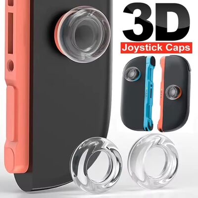2PCS 3D Curved Joystick Caps Soft Silicone Thumbstick Grip