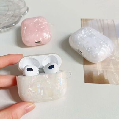 Shinny Seashells Acrylic Plastic Case For Apple AirPods 2 3