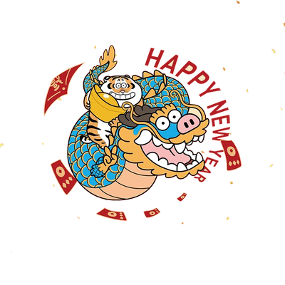 胖虎马年春节新年装饰2026门贴窗花静电玻璃贴纸过年窗贴场景布置