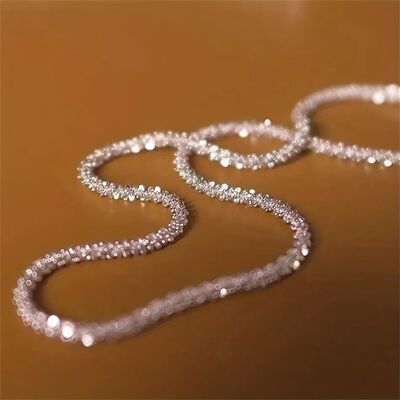 1pc Authentic Sterling Silver Necklace 2mm Sparkling
