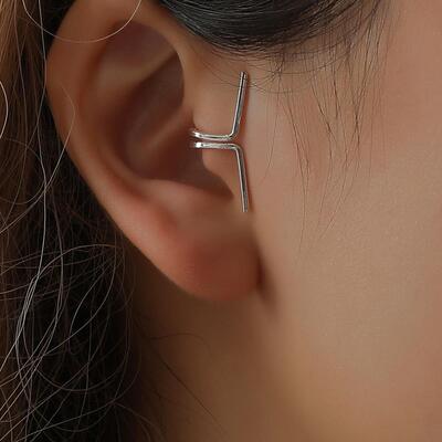 Simple Geometric Ear Cuff No Piercing Cartilage Clip
