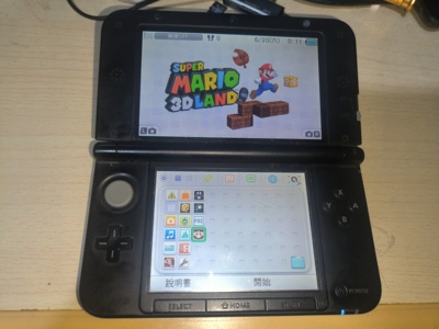 老大三3dsll掌上游戏机港版蓝黑色装满游戏