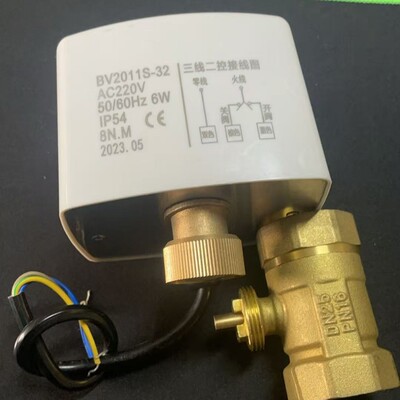 铜AC220V*DC12V*DC24V8AC220V金属三线两控电动二通阀