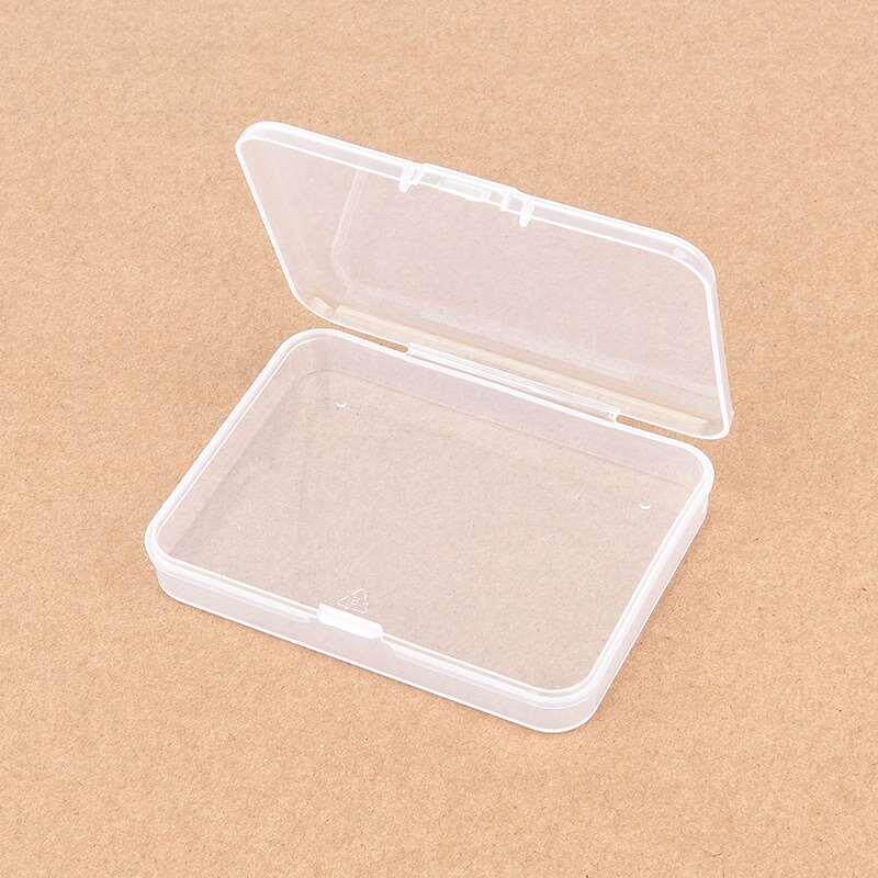 小五金配件盒80x60x14 塑胶盒透明小扁盒PP塑料盒 饰品配件包装盒
