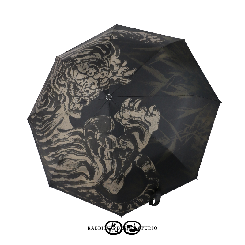 rabbituu联名虫师【竹虎如势】自动防晒伞晴雨两用伞送人礼物礼盒