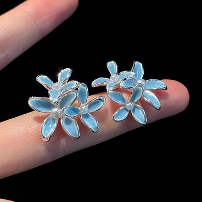 Vintage古着 Dropping flower clusters耳饰