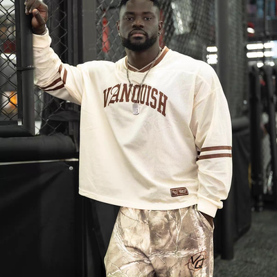 英国VANQUISH新款全网眼系列VQ运动健身休闲短款宽松透气长袖