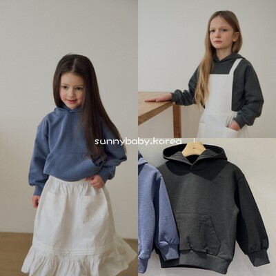 SOYE韩国进口童装代购26春女童中小童简约插兜连帽宽松百搭卫衣