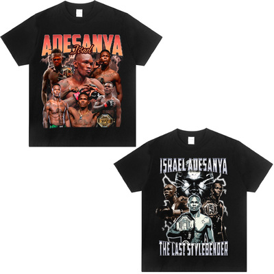 UFC Israel Adesanya黑龙阿迪萨亚拳击美式宽松圆领休闲潮短袖t恤
